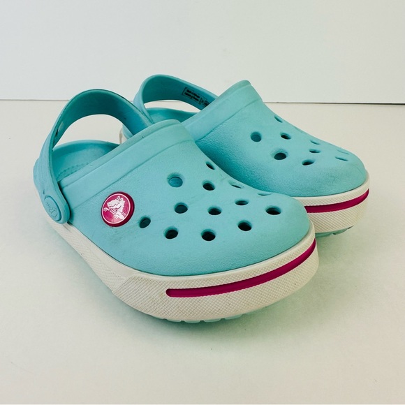 CROCS | Shoes | Crocs Crocband Ii Water Clogs Ice Blue Candy Pink White ...